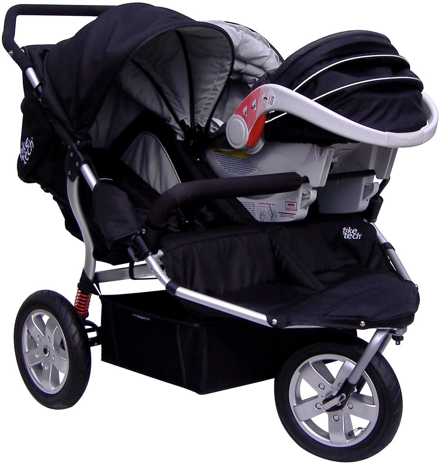 tike tech double jogger stroller review